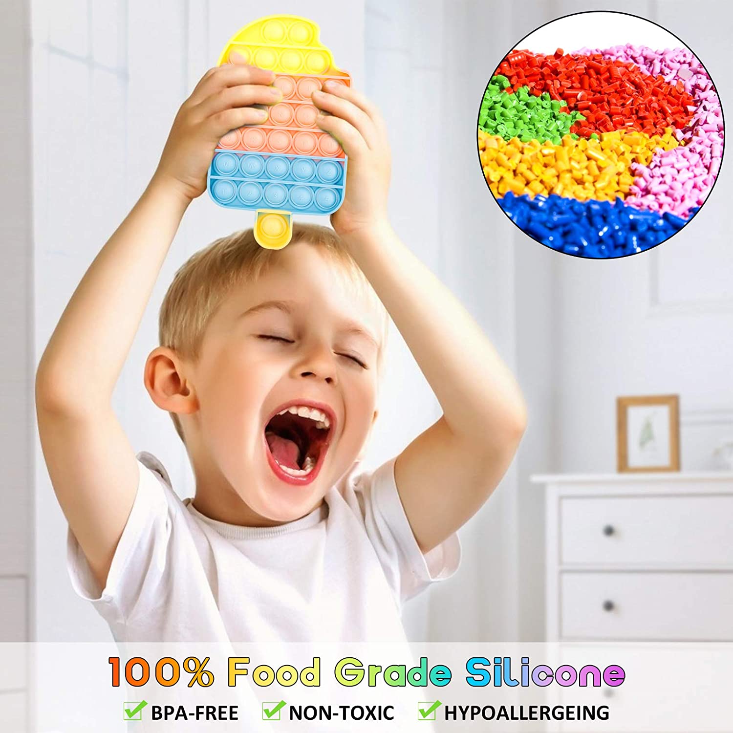 Colorful push bubble ice cream pop it toy | Pop It Fidget Toy Wholesale