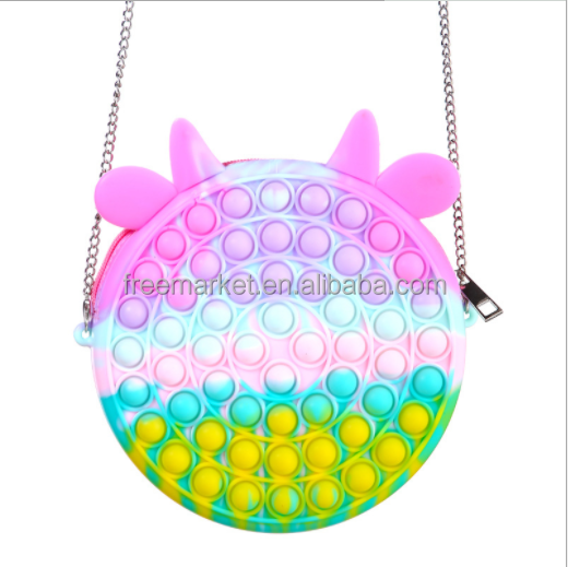 Custom silicone multi shaped mini fidget bag | Pop It Fidget Toy Wholesale