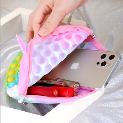 Custom silicone multi shaped mini fidget bag | Pop It Fidget Toy Wholesale