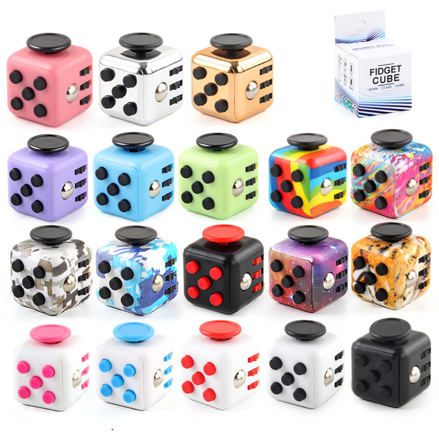 Multi-sided pressing plastic fidget cube | Pop It Fidget Toy Wholesale