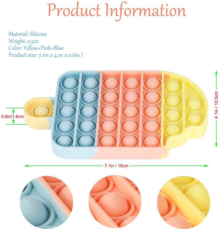 New poppings its design ice cream pop it toy | Pop It Fidget Toy Wholesale