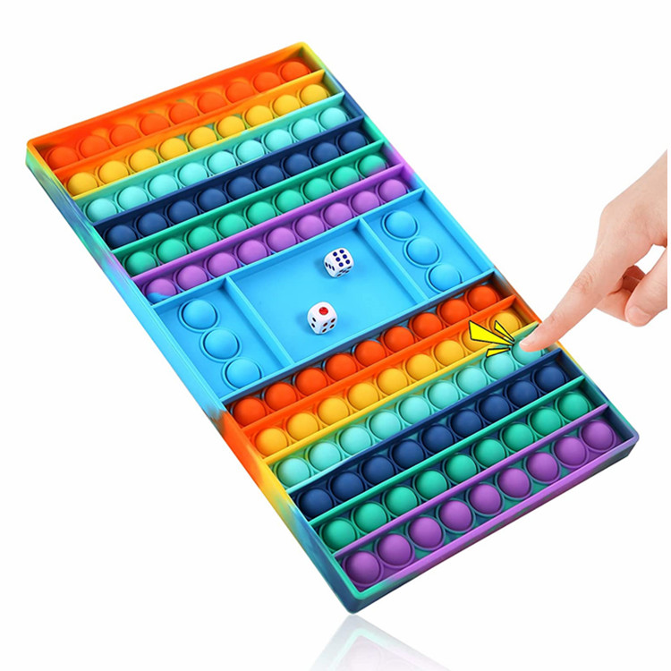 Rainbow chess board stress big pop it toy | Pop It Fidget Toy Wholesale