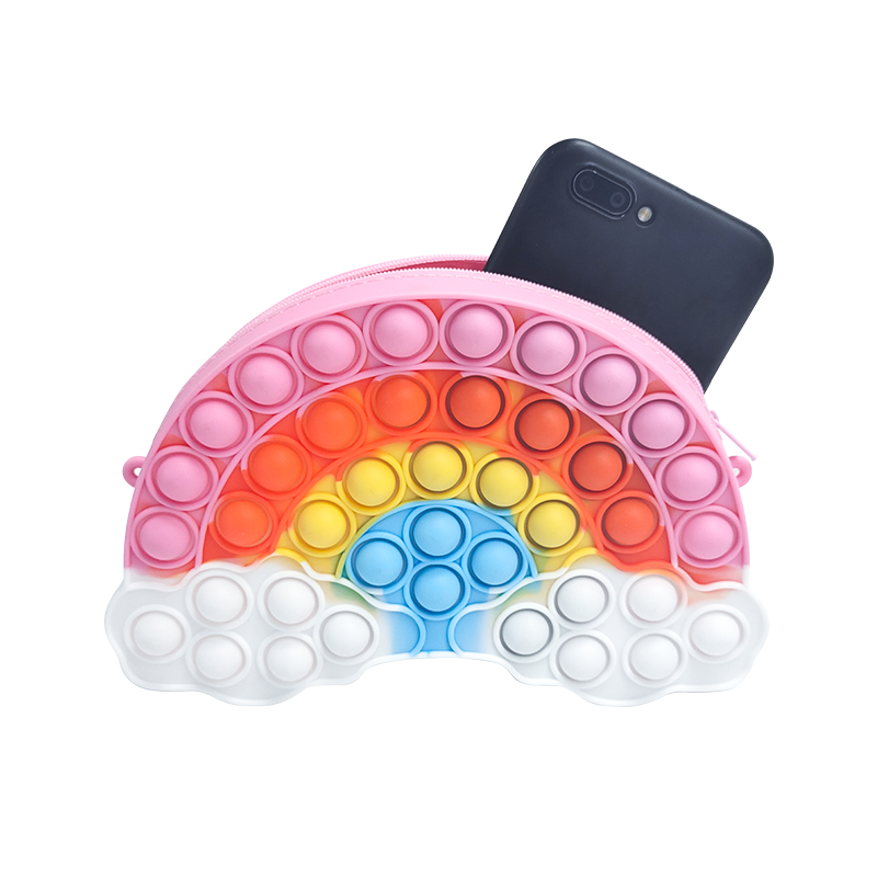 Silicone sling popping fidget bag | Pop It Fidget Toy Wholesale